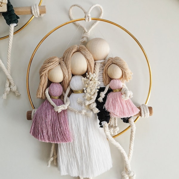 Xmas Small Angel, Macrame Doll With Name, Christmas Ornaments,communion ...