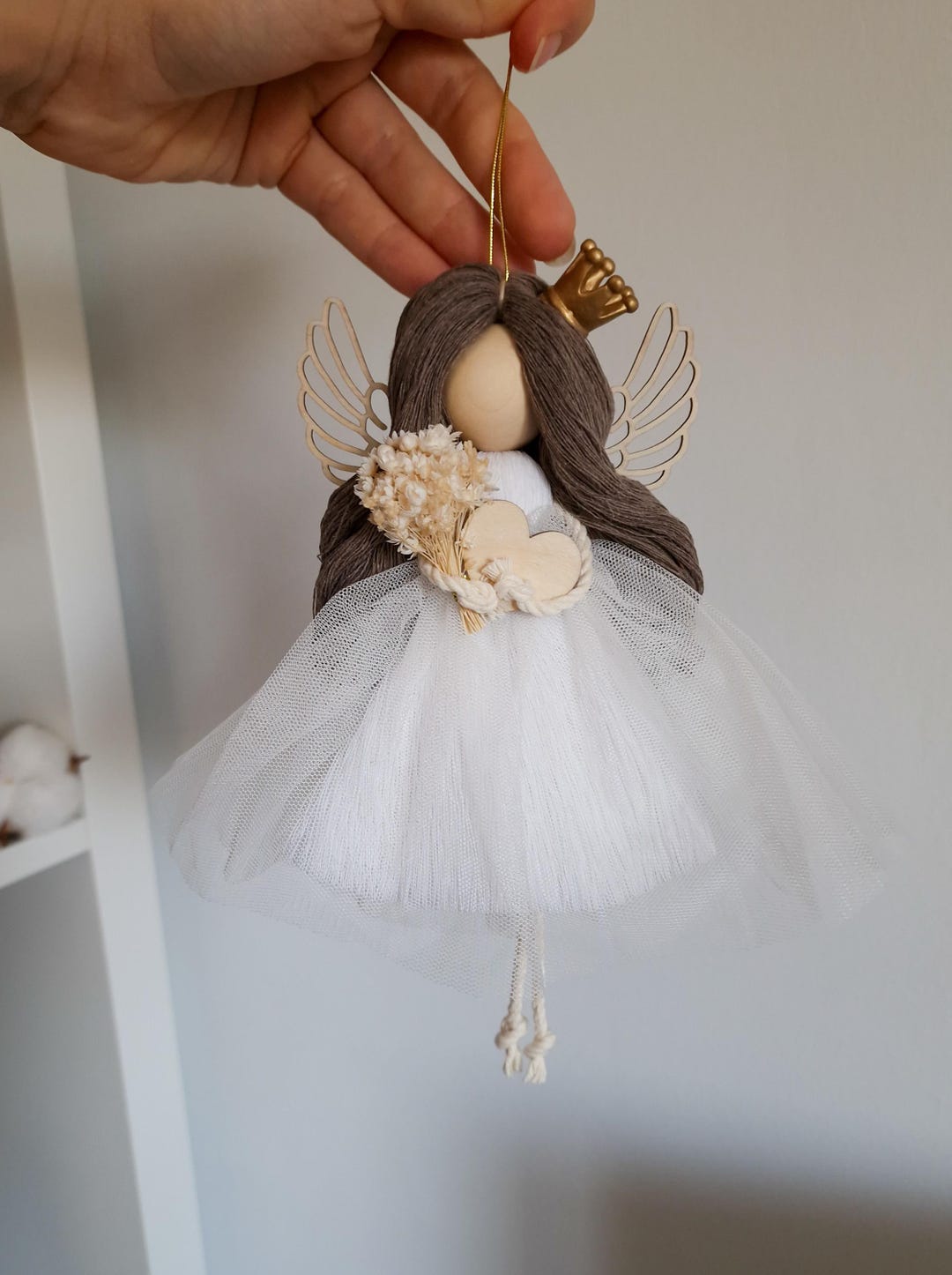 Handmade Macrame Guardian Angel Doll, Christmas Gift (21cm) - Etsy