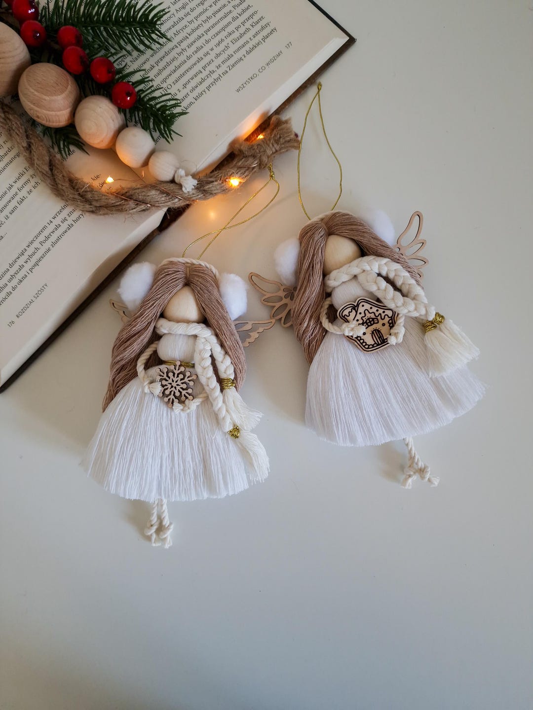 Winter Angel for the Christmas Tree, Christmas Angel Pendant, Guardian ...