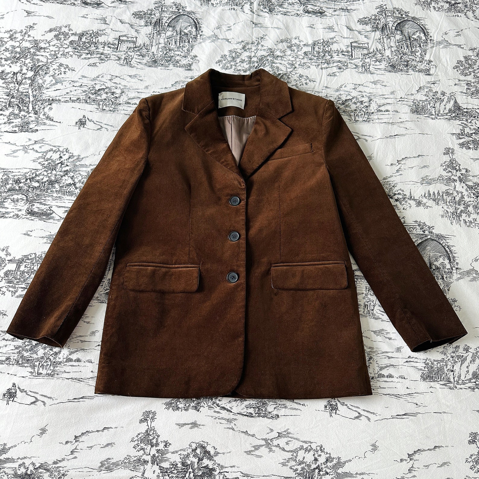 Brown Velvet Blazer Basic Textured Luxury Blazer Coffee Jacket Stylish ...