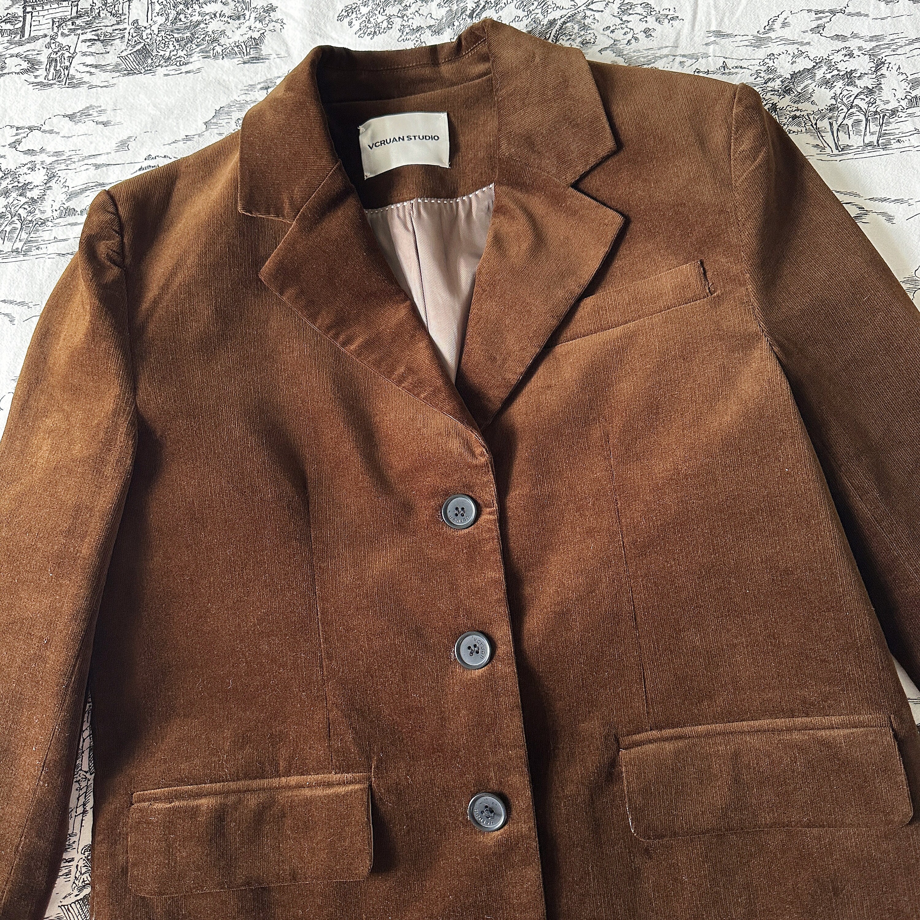 Brown Velvet Blazer Basic Textured Luxury Blazer Coffee Jacket Stylish ...