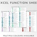 Microsoft Excel Functions Printable Excel Cheat Sheet Workbook ...
