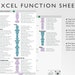 Microsoft Excel Functions Printable Excel Cheat Sheet Workbook ...