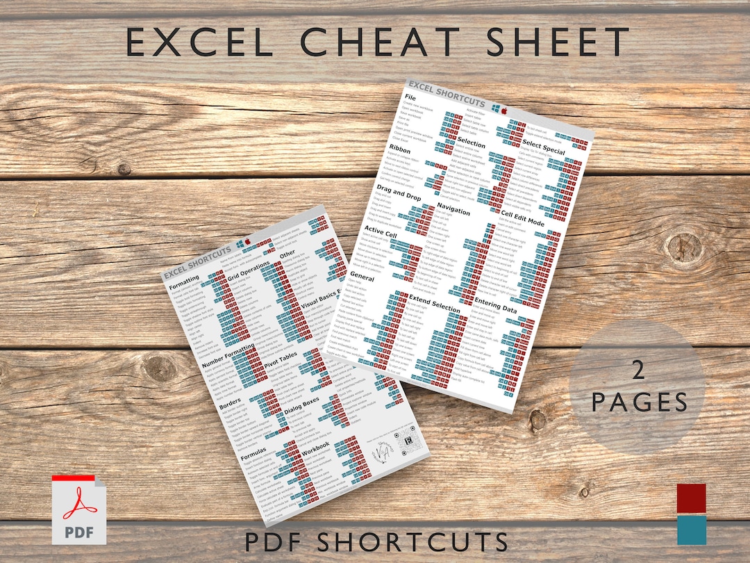 Microsoft Excel Shortcuts | Printable Excel Cheat Sheet | Workbook ...