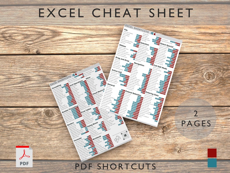 Microsoft Excel Shortcuts | Printable Excel Cheat Sheet | Workbook ...