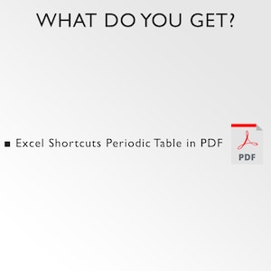 Microsoft Excel Shortcuts Periodic Table | Printable Cheat Sheet ...