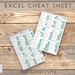 Microsoft Excel Shortcuts Printable Excel Cheat Sheet - Etsy