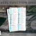 Microsoft Excel Functions | Printable Excel Cheat Sheet | Workbook ...