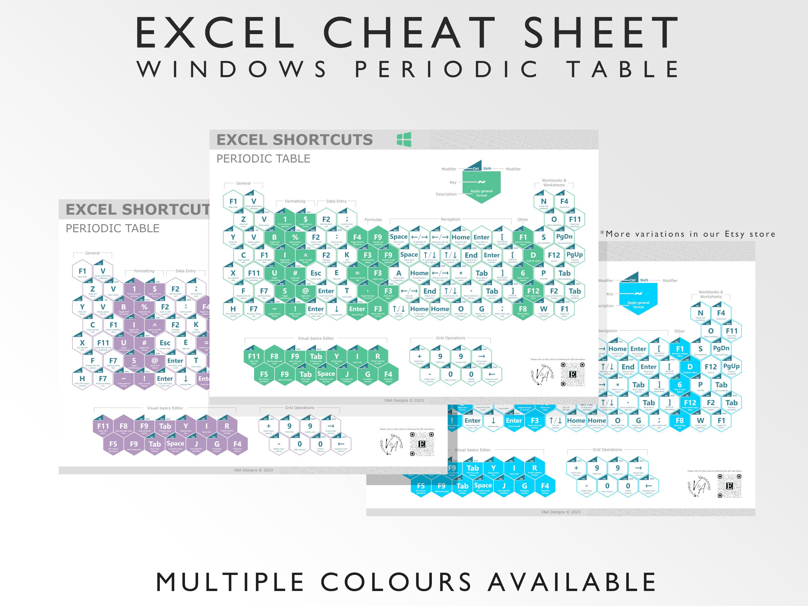 Microsoft Excel Shortcuts Periodic Table | Printable Cheat Sheet ...