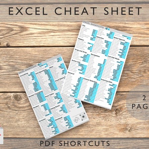 Microsoft Excel Shortcuts | Printable Excel Cheat Sheet | Workbook ...