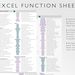 Microsoft Excel Functions | Printable Excel Cheat Sheet | Workbook ...