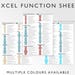 Microsoft Excel Functions | Printable Excel Cheat Sheet | Workbook ...