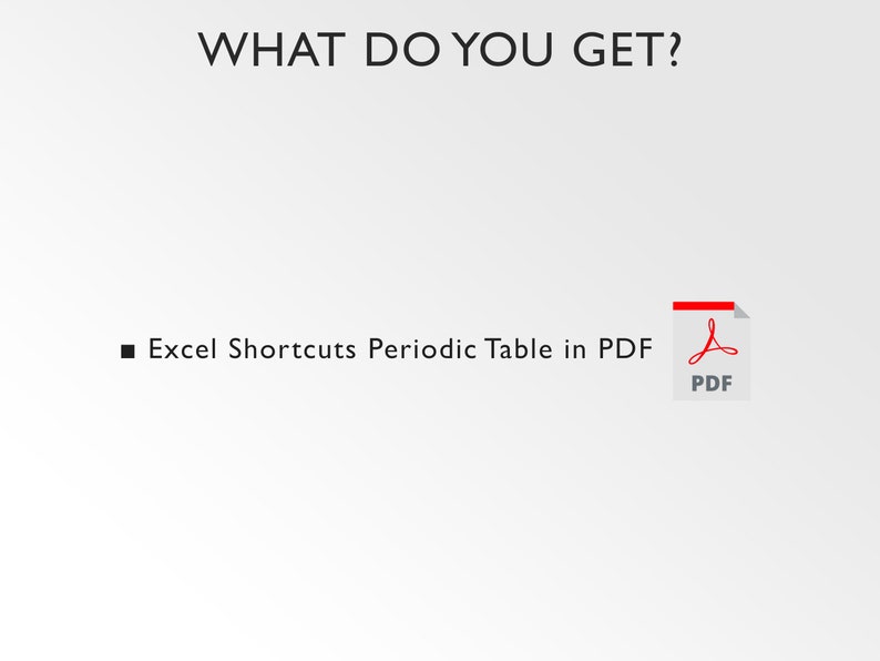 Excel Shortcuts Periodic Table Cheat Sheet (digital Download) - Etsy