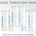Microsoft Excel Functions | Printable Excel Cheat Sheet | Workbook ...