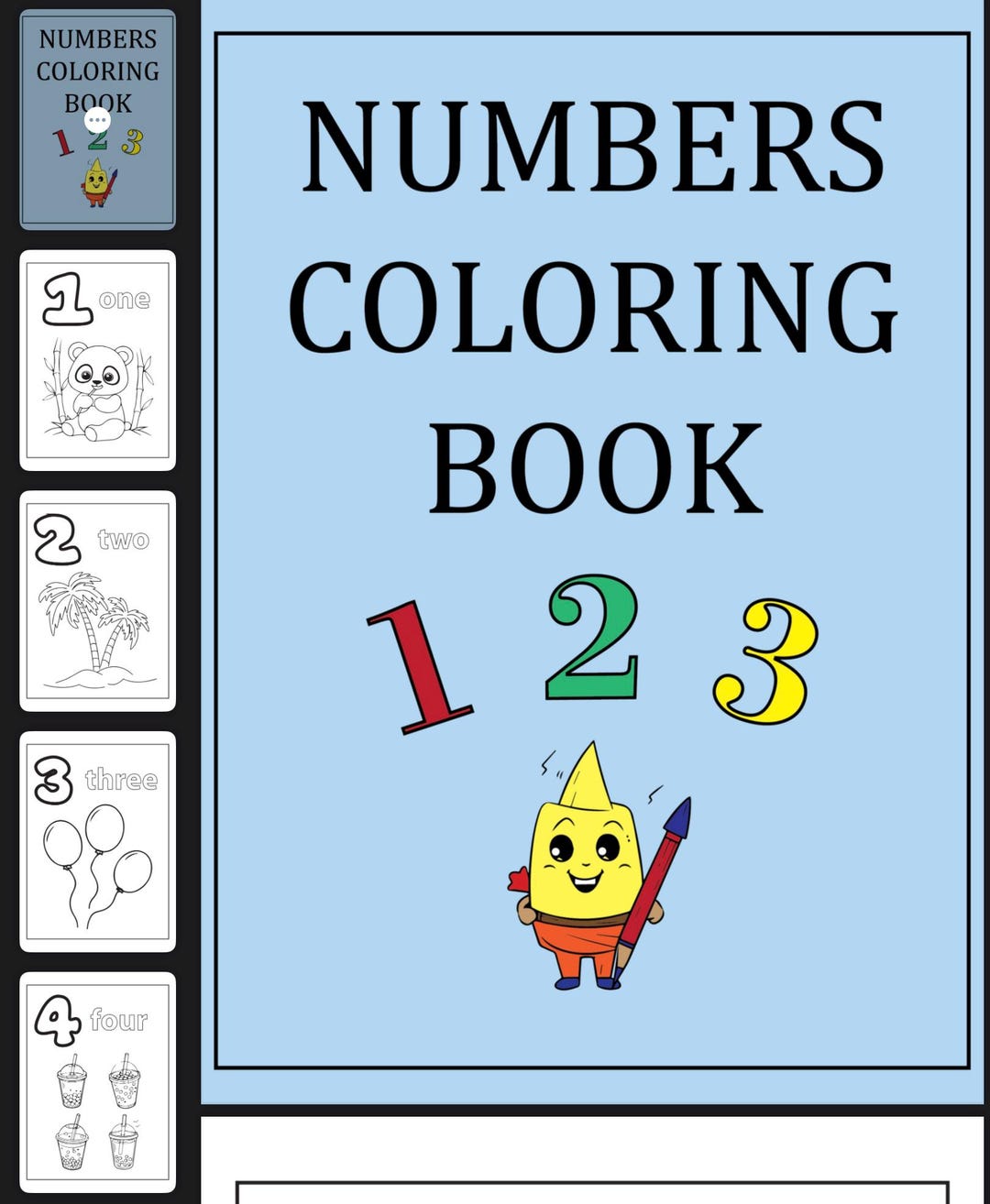 Numbers 1-10 Coloring Book: Kids Learning Activity, Color by Number ...