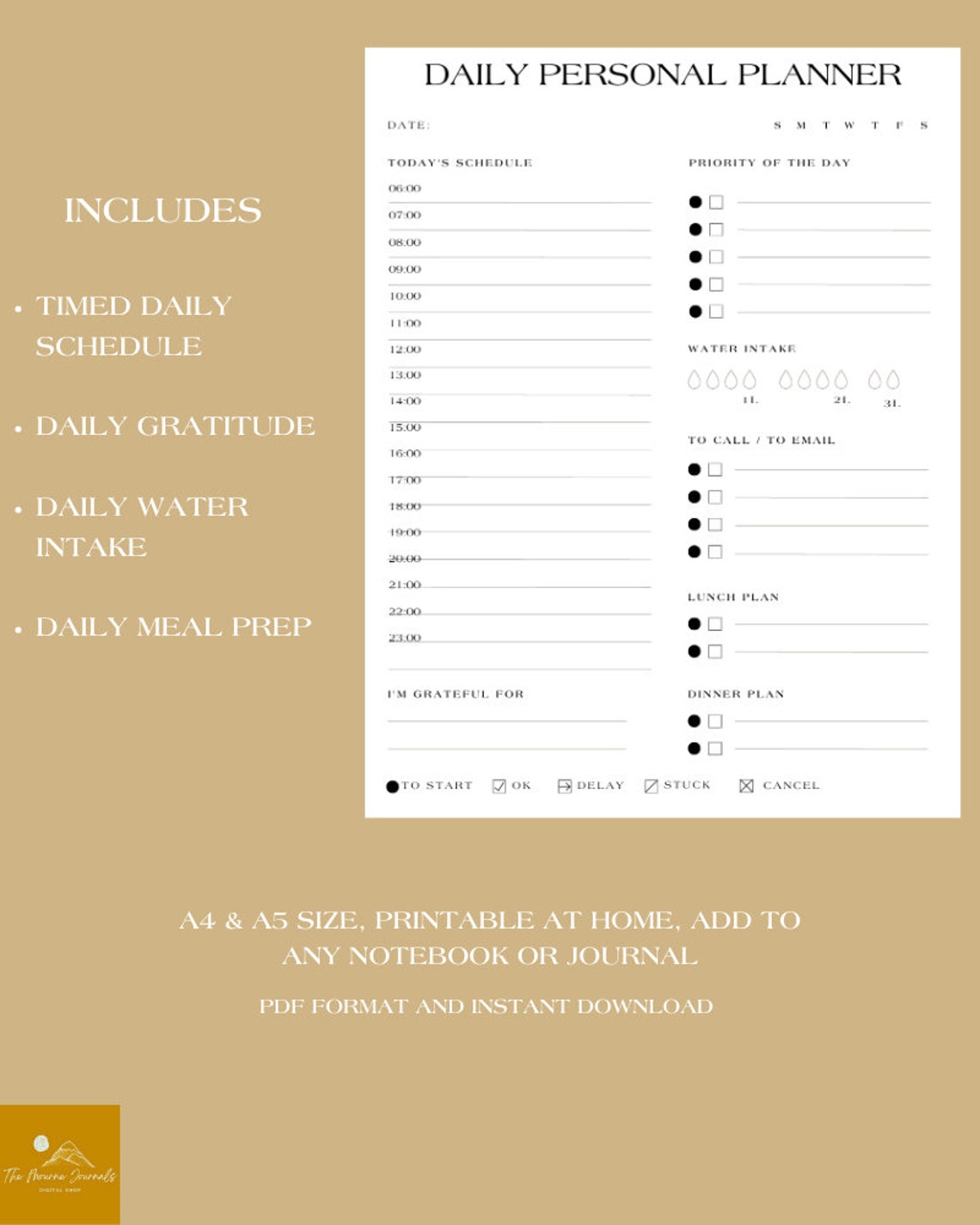 Minimalist Weekly Planner, Printable Weekly Planner, Weekly Schedule ...