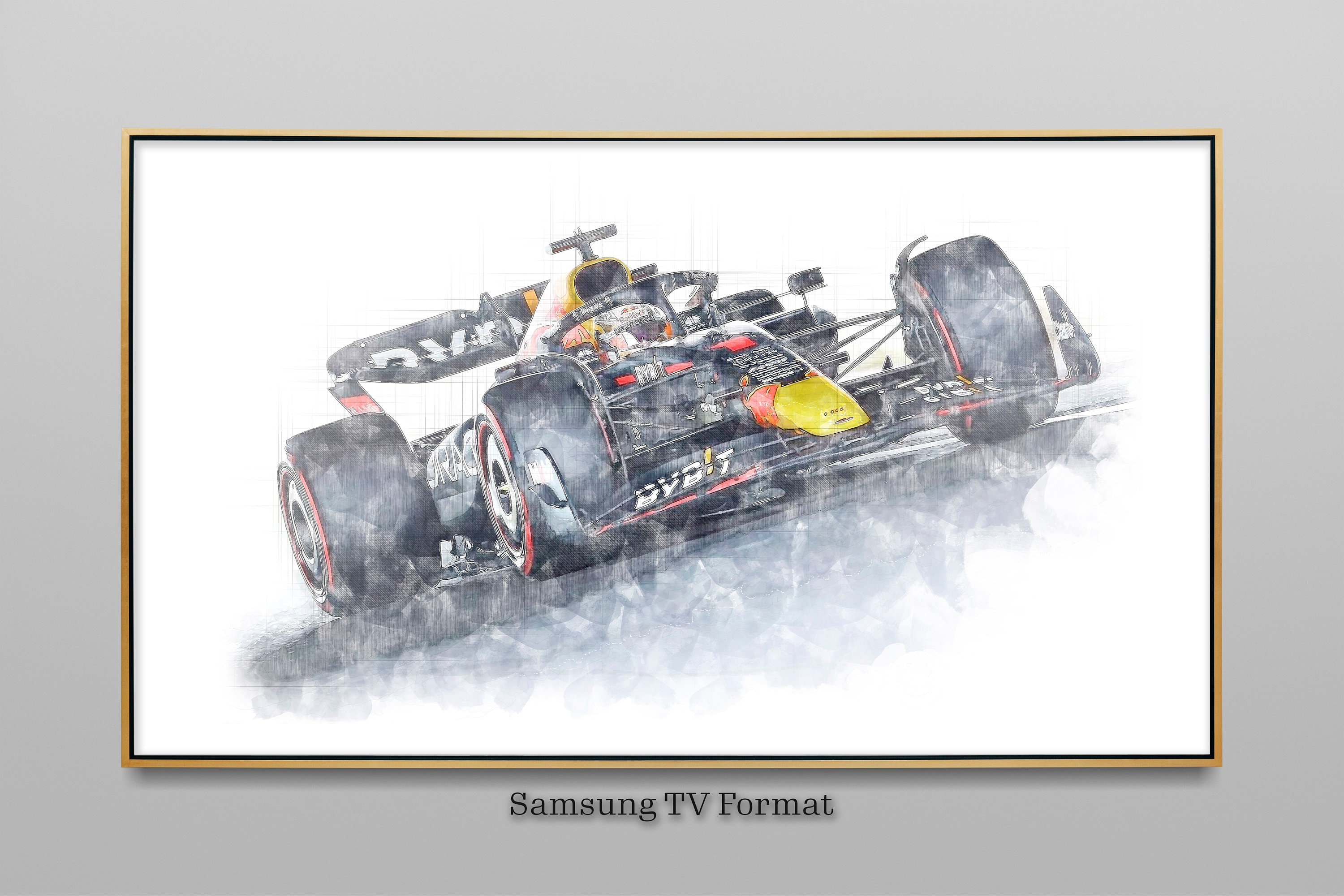 Artwork of the Red Bull Racing F1 Car. Printable Digital Download ...