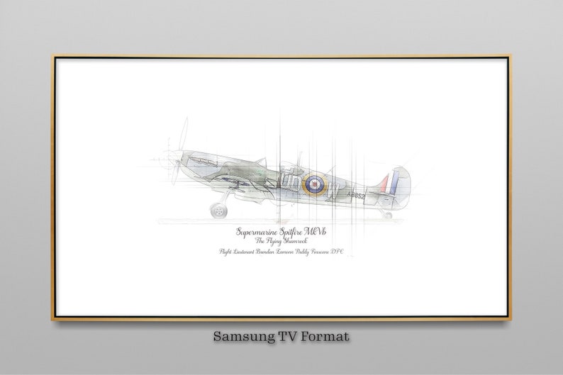 Supermarine Spitfire Artwork - Mixed Media, Printable Digital Download ...