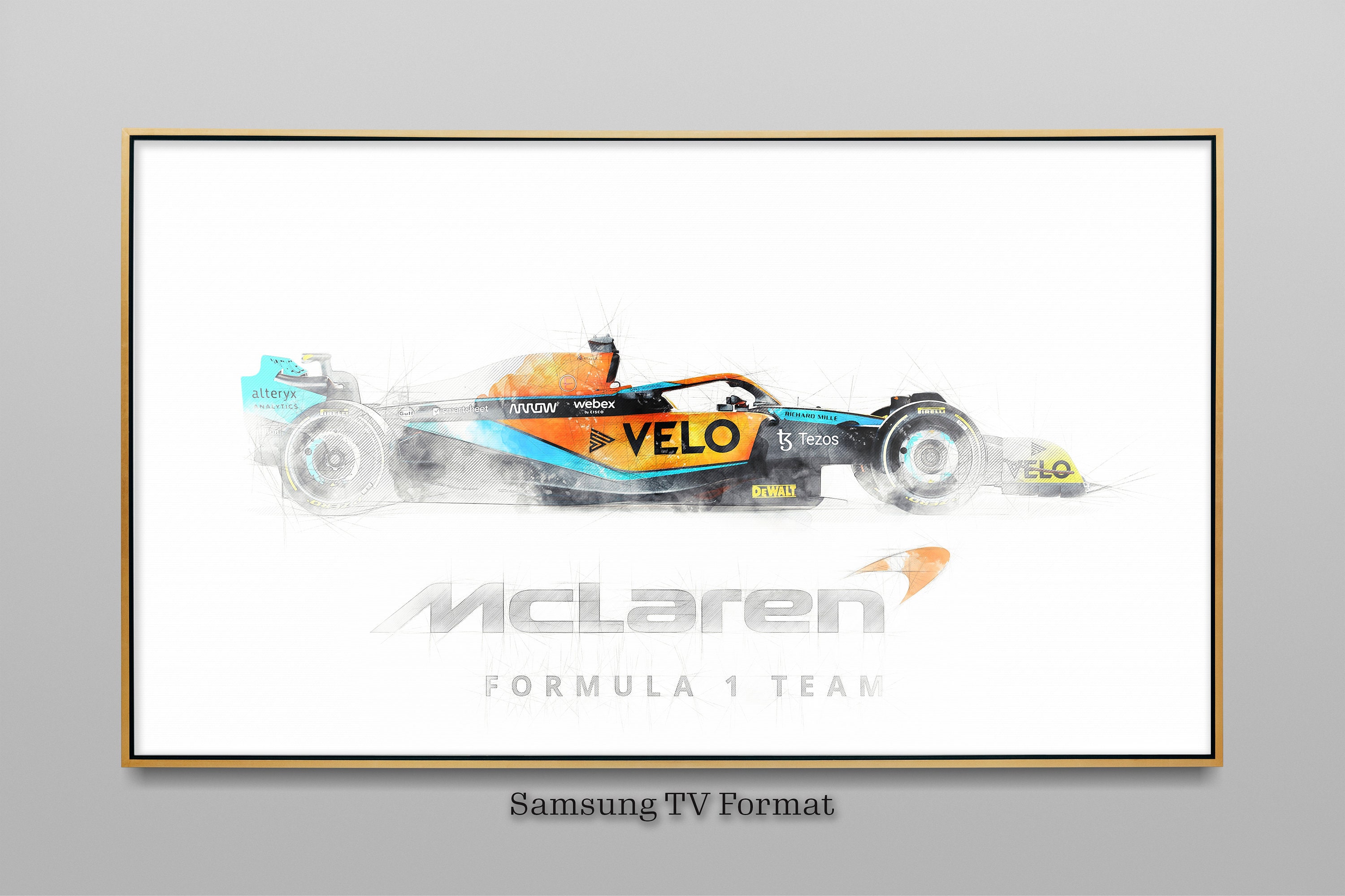 Technical Drawing of the Mclaren Formula 1 Racing Car. - Etsy