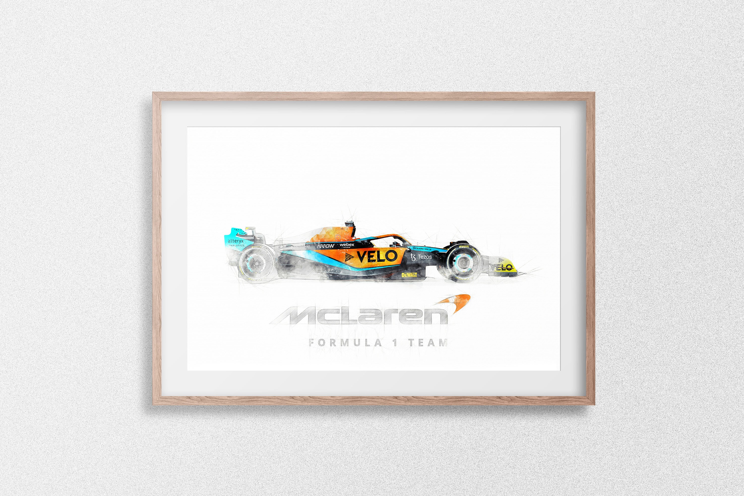 Technical Drawing of the Mclaren Formula 1 Racing Car. - Etsy