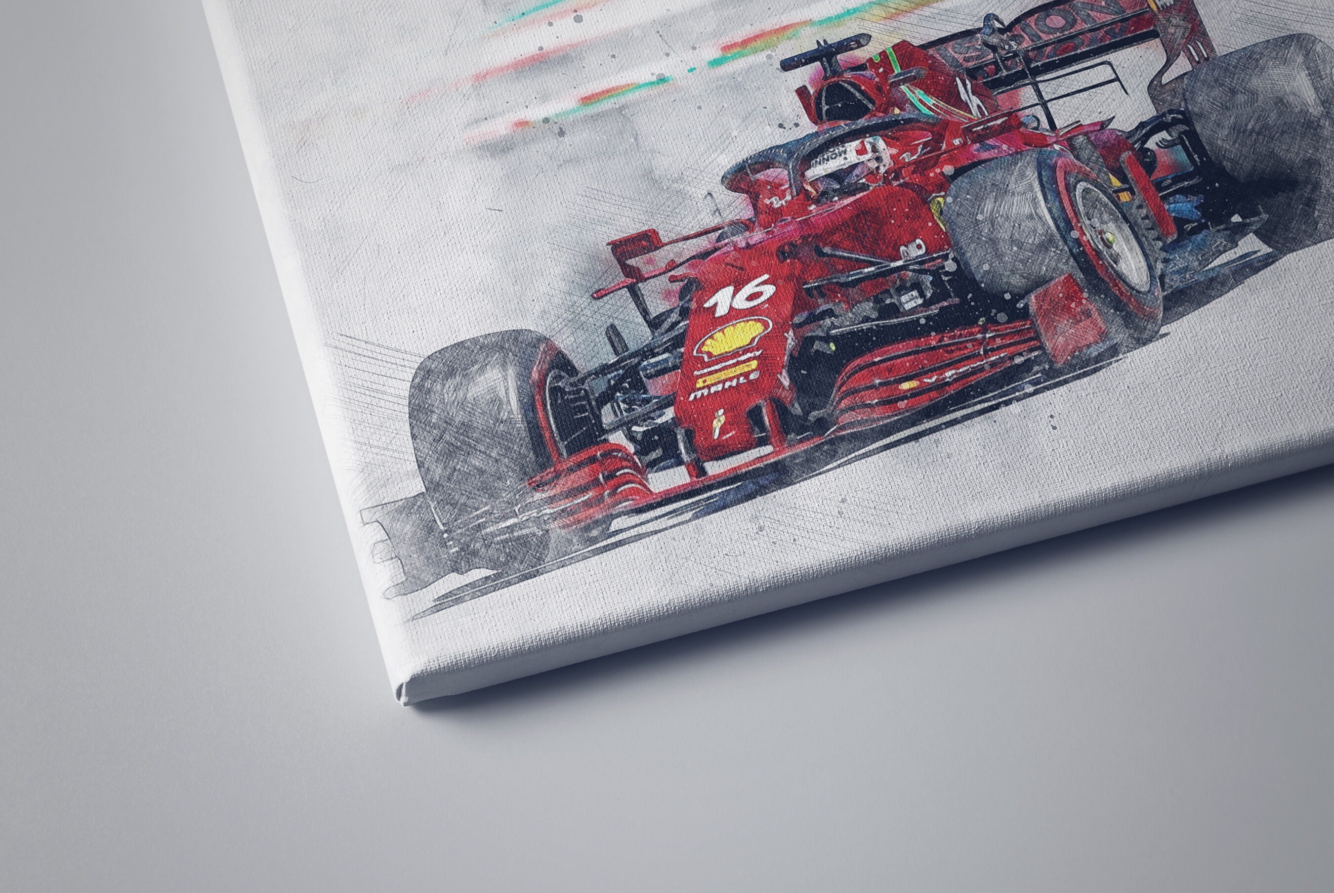 Ferrari F1 Watercolor Sketch. Printable Digital Artwork digital ...