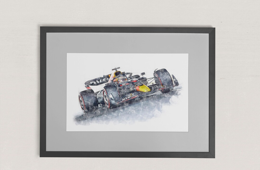 Artwork of the Red Bull Racing F1 Car. Printable Digital Download ...