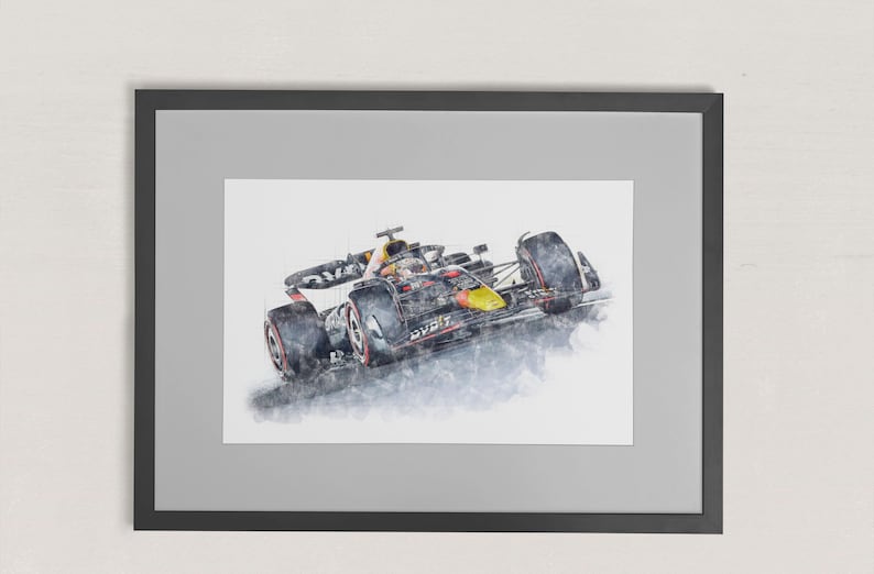 Artwork of the Red Bull Racing F1 Car. Printable Digital Download ...