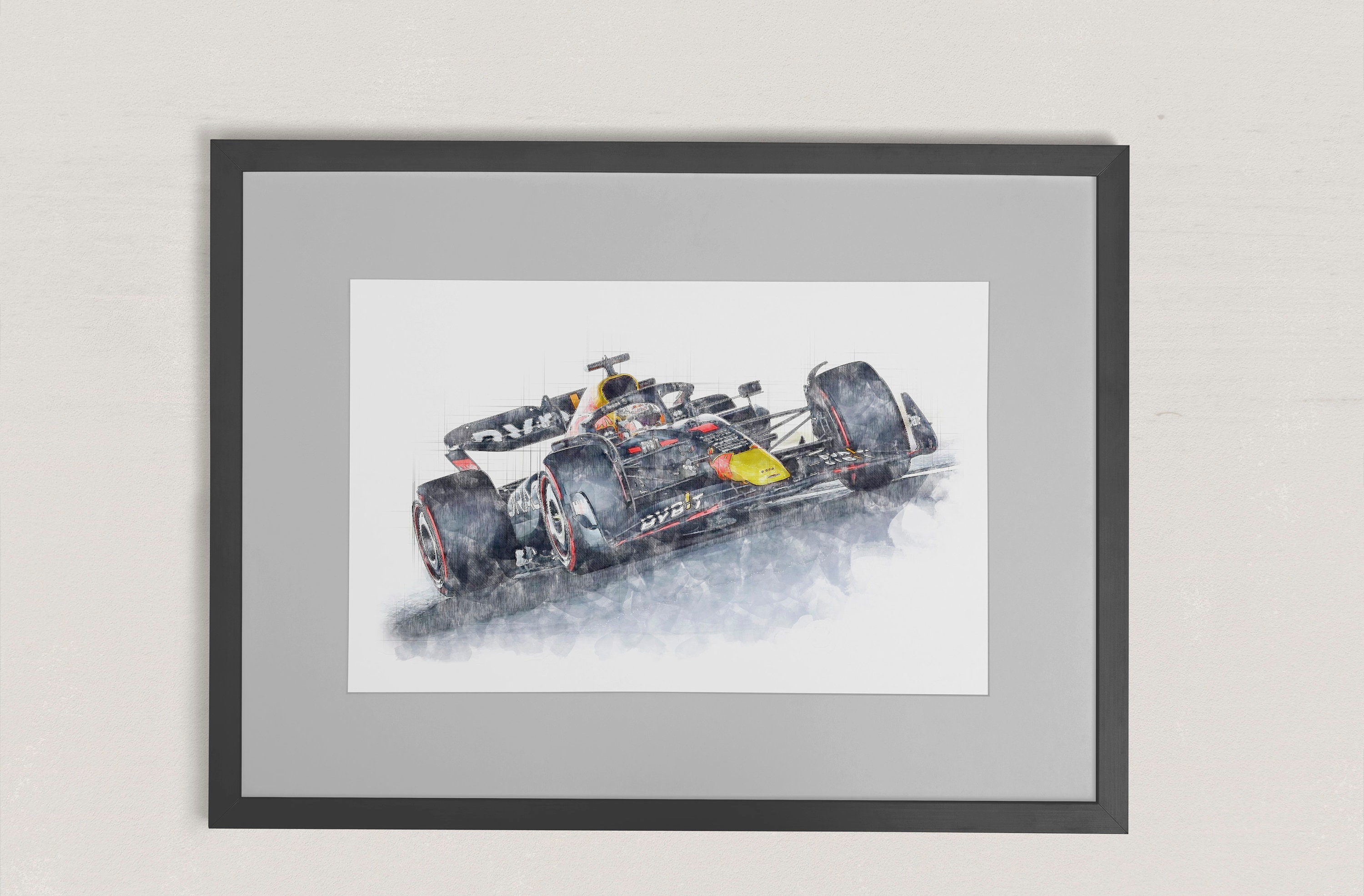 Artwork of the Red Bull Racing F1 Car. Printable Digital Download ...