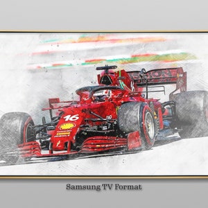 Ferrari F1 Watercolor Sketch. Printable Digital Artwork *digital ...