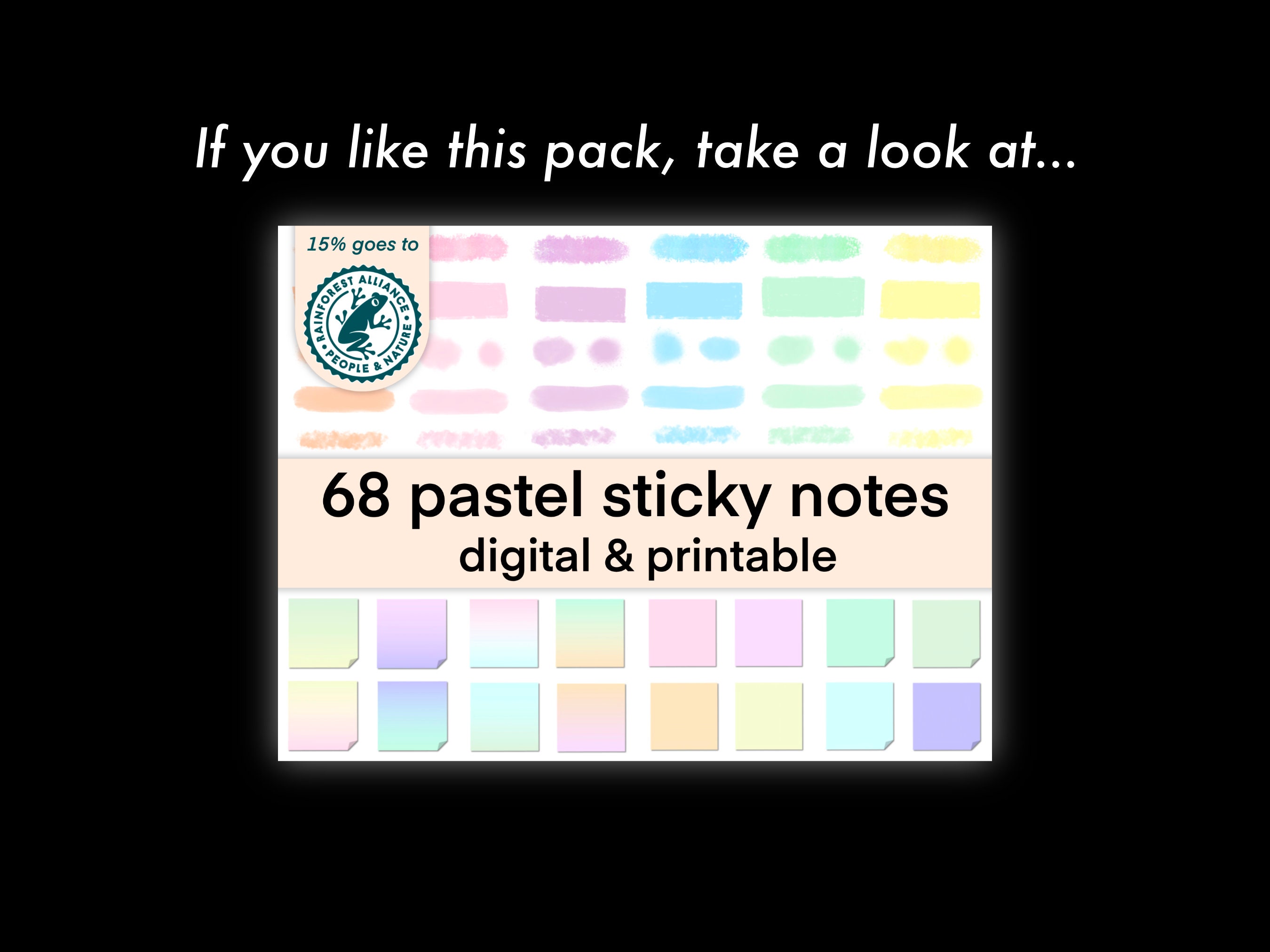 72 Neon Glow Sticky Notes and Matching Paint Shapes for - Etsy