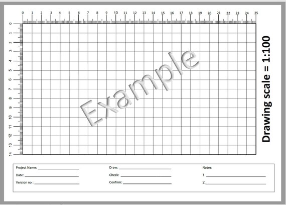 A4 Size1:100 Cm Scale Paper.use for Floor Plane - Etsy