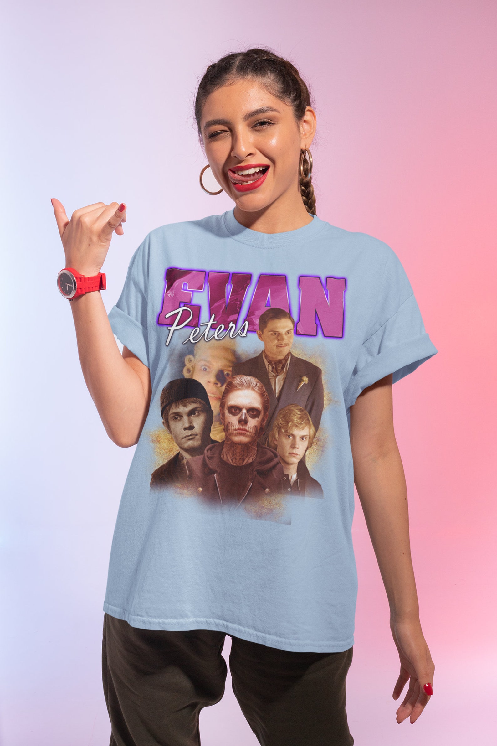 Evan Peters Vintage Unisex Shirt, Vintage Evan Peters Tshirt Gift for ...
