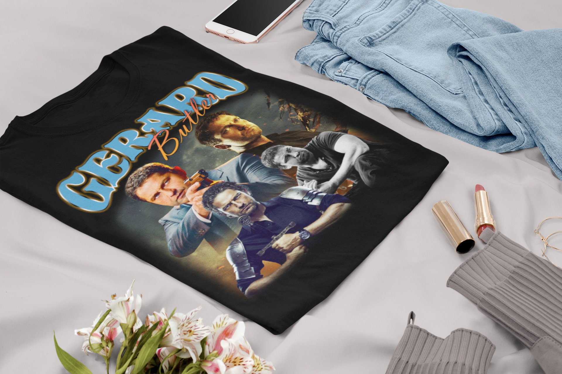 Gerard Butler Vintage Unisex Shirt, Vintage Gerard Butler Tshirt Gift ...
