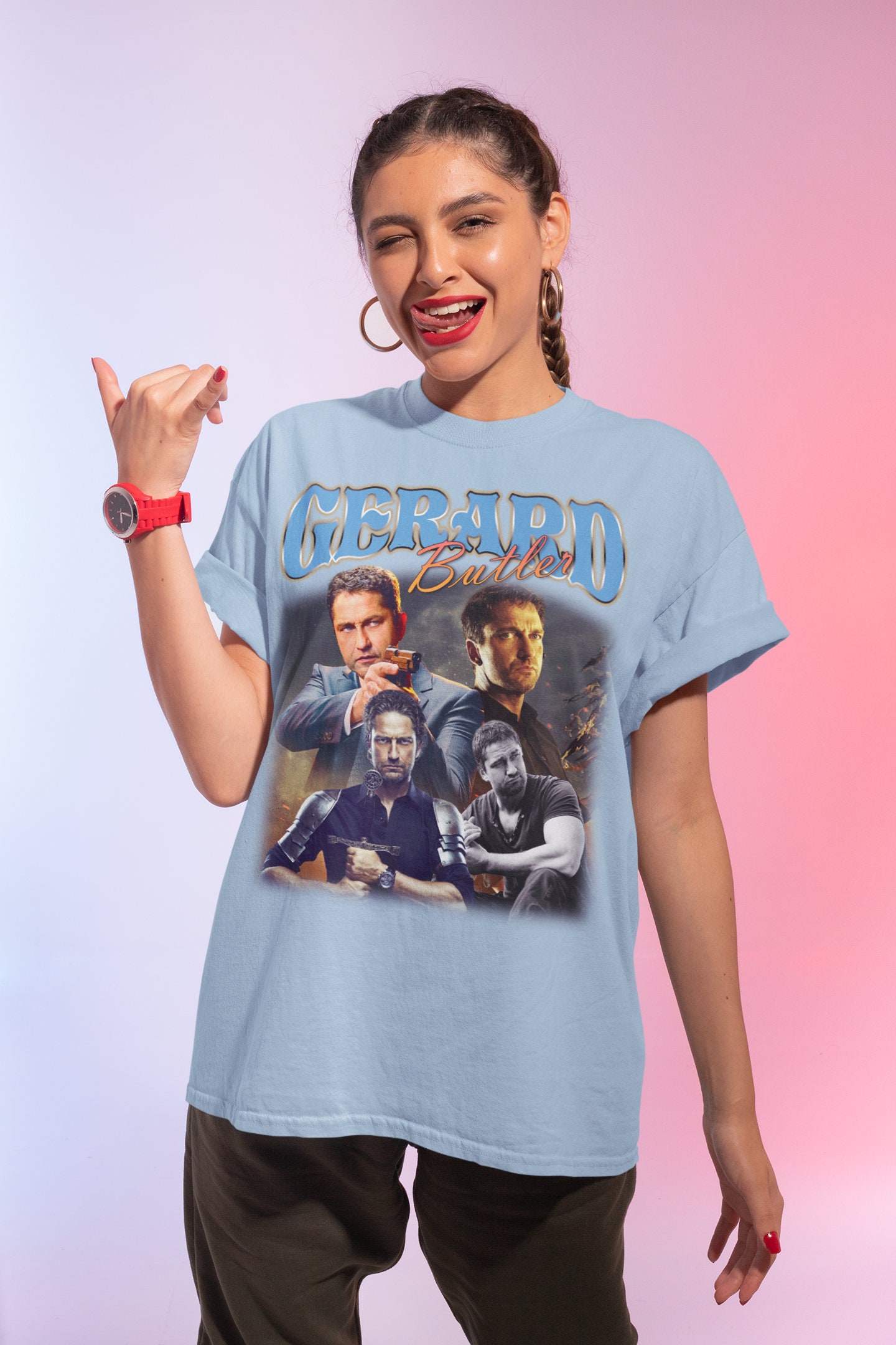 Gerard Butler Vintage Unisex Shirt, Vintage Gerard Butler Tshirt Gift ...