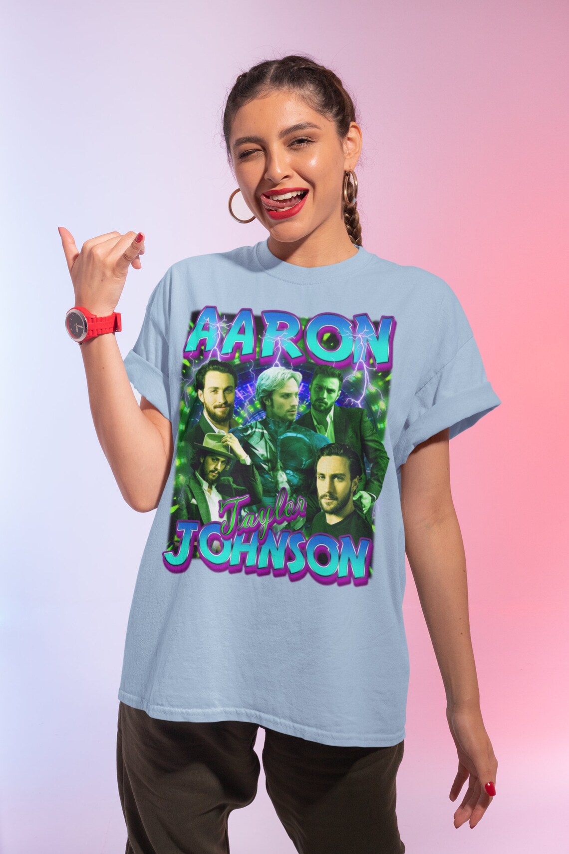 Aaron Taylor Johnson Vintage Unisex Shirt, Vintage Aaron Taylor Tshirt ...