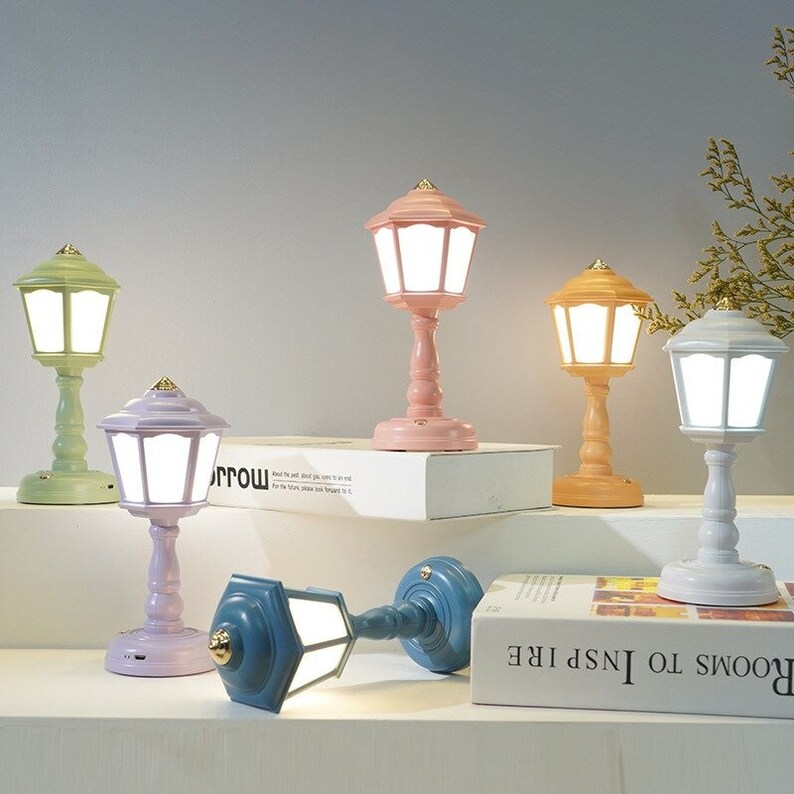 Table Lamp Mini Street Lamp Desk Lamp Retro Lightning - Etsy