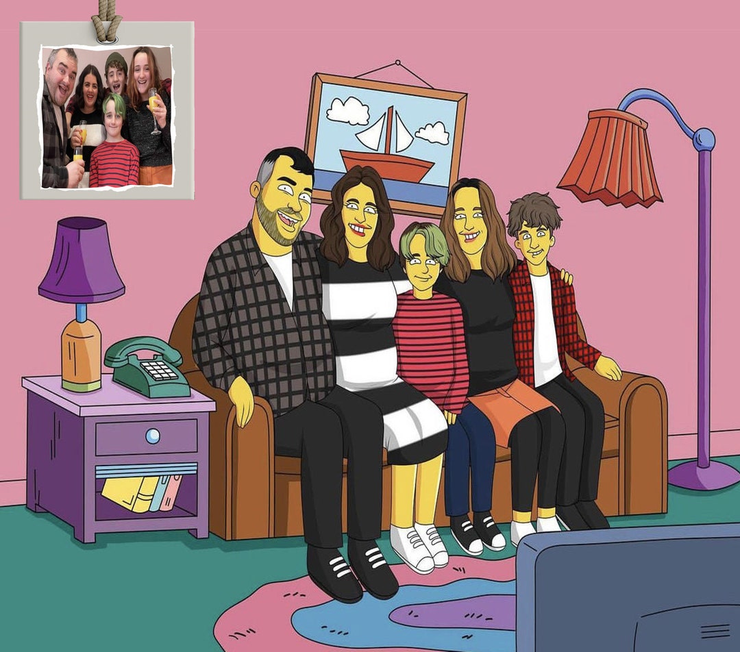 Custom Simpson Family Portrait, Custom Simpson Couple Portrait,custom ...
