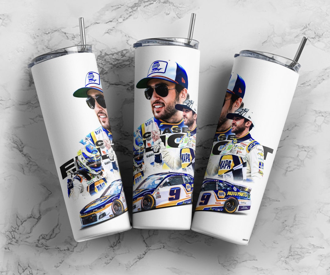 Nascar Chase Elliott Straight 20oz Skinny Tumbler Wrap Design ...