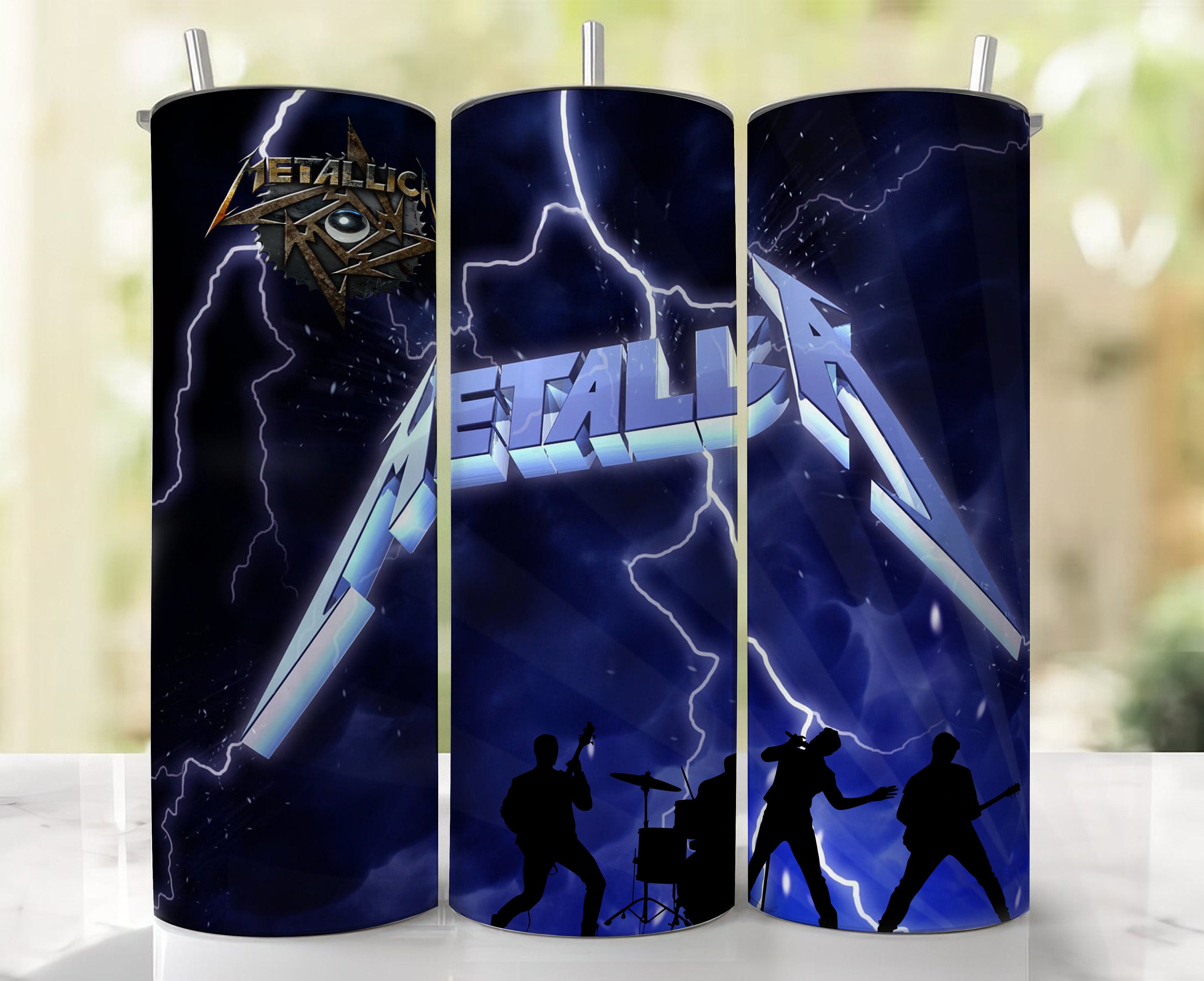Metallica Tumbler Wrap20oz Skinny Tumbler Sublimation Designs, for ...