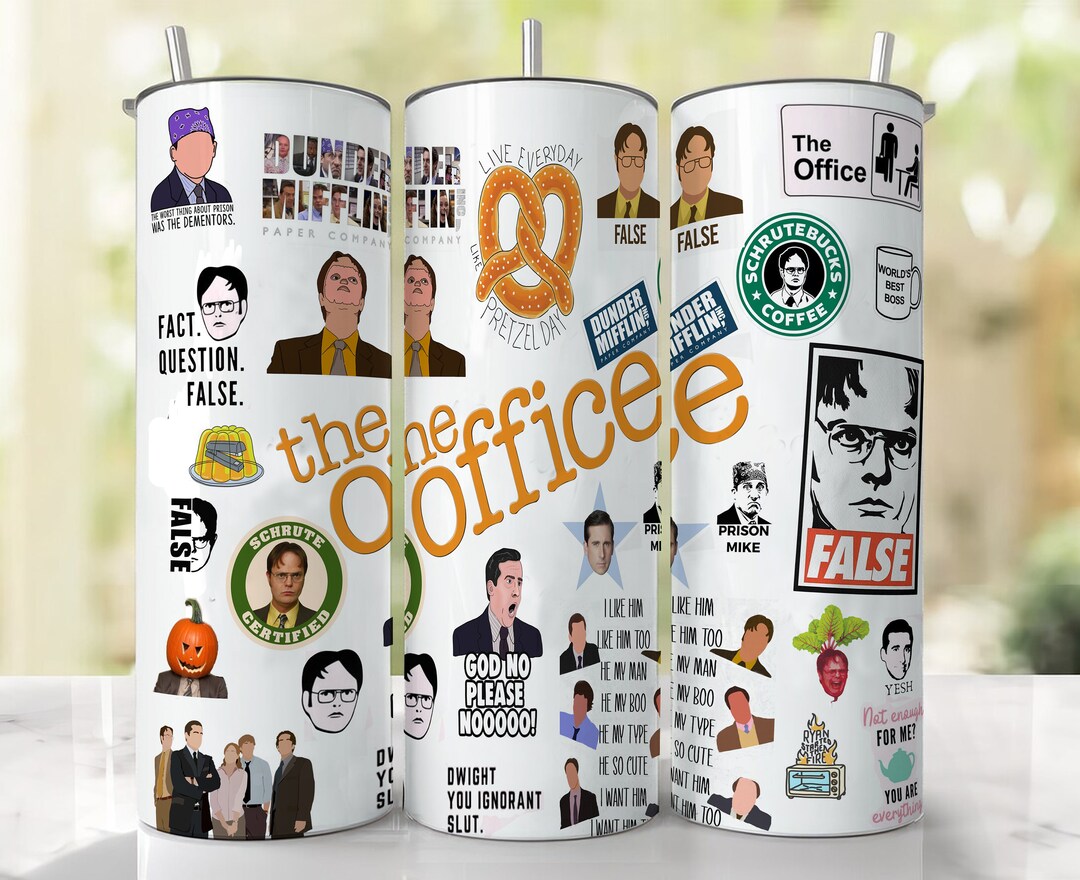 The Office Straight Skinny Tumbler Wrap 20 Oz Sublimation Wrap | PNG ...