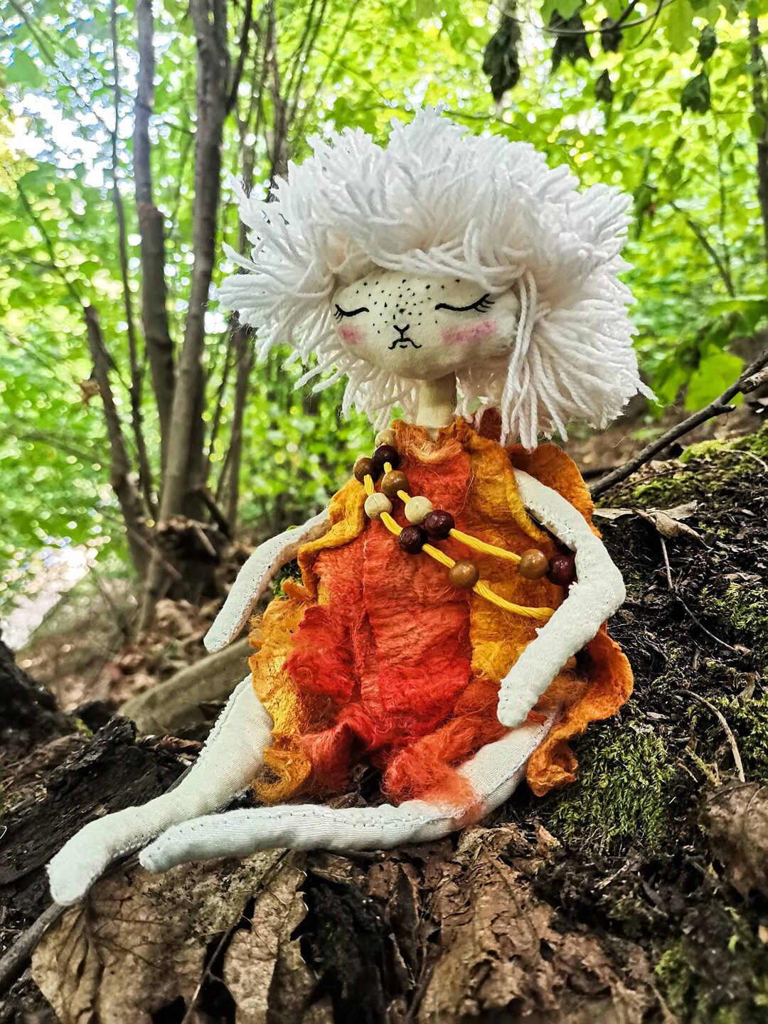 Unique Doll Fairy, Handmade Textile Doll, Soft Toy, Cute Pixie Doll ...