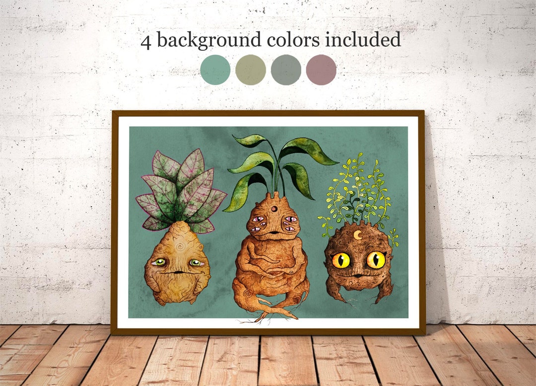 Cute Mandrakes Wall Art Printable DIGITAL DOWNLOAD - Etsy