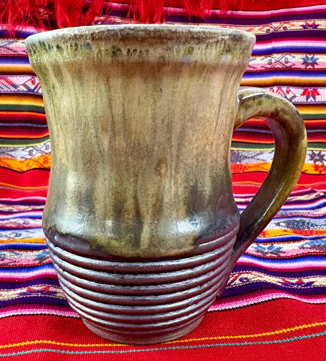 16 Oz Wood Fired Ceramic Mug. Wood Firing Creates Unique Colors and ...