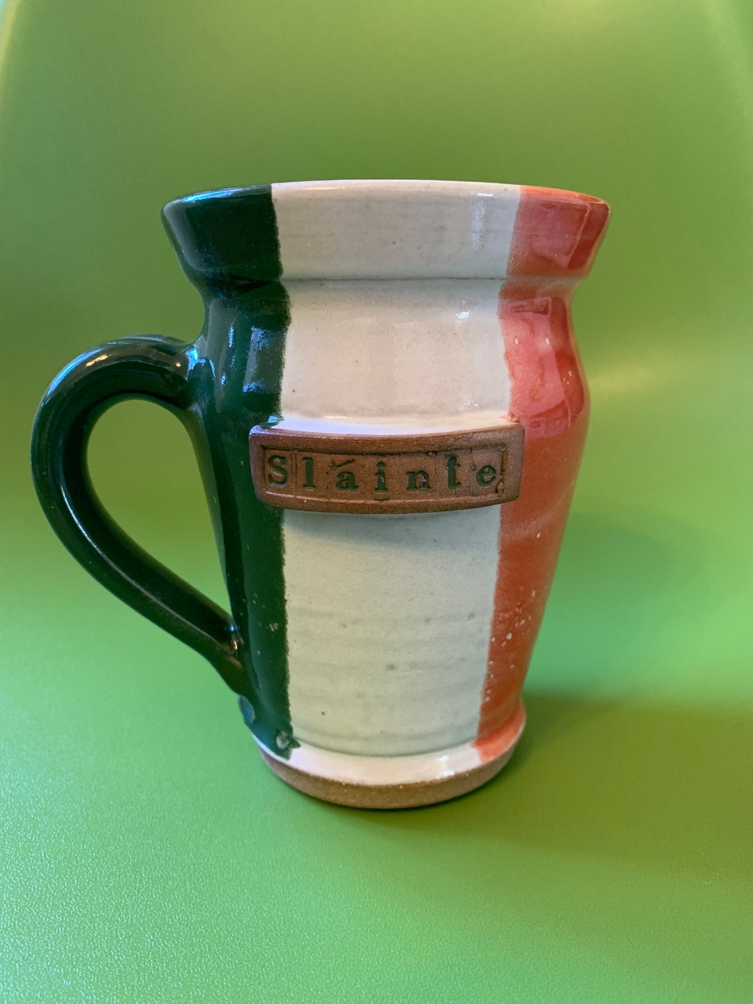 Sláinte Mug. 16 Oz Stoneware Mug Sláinte Embossed on the Side. Glazed ...
