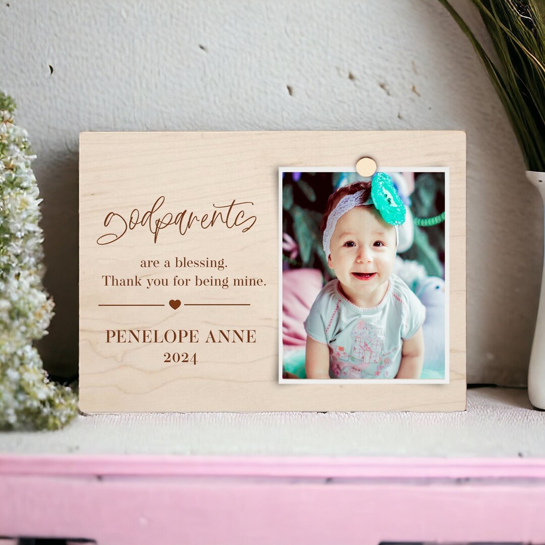 Godparents Frame, Godparents Gift, Godparents Gift for Baptism ...