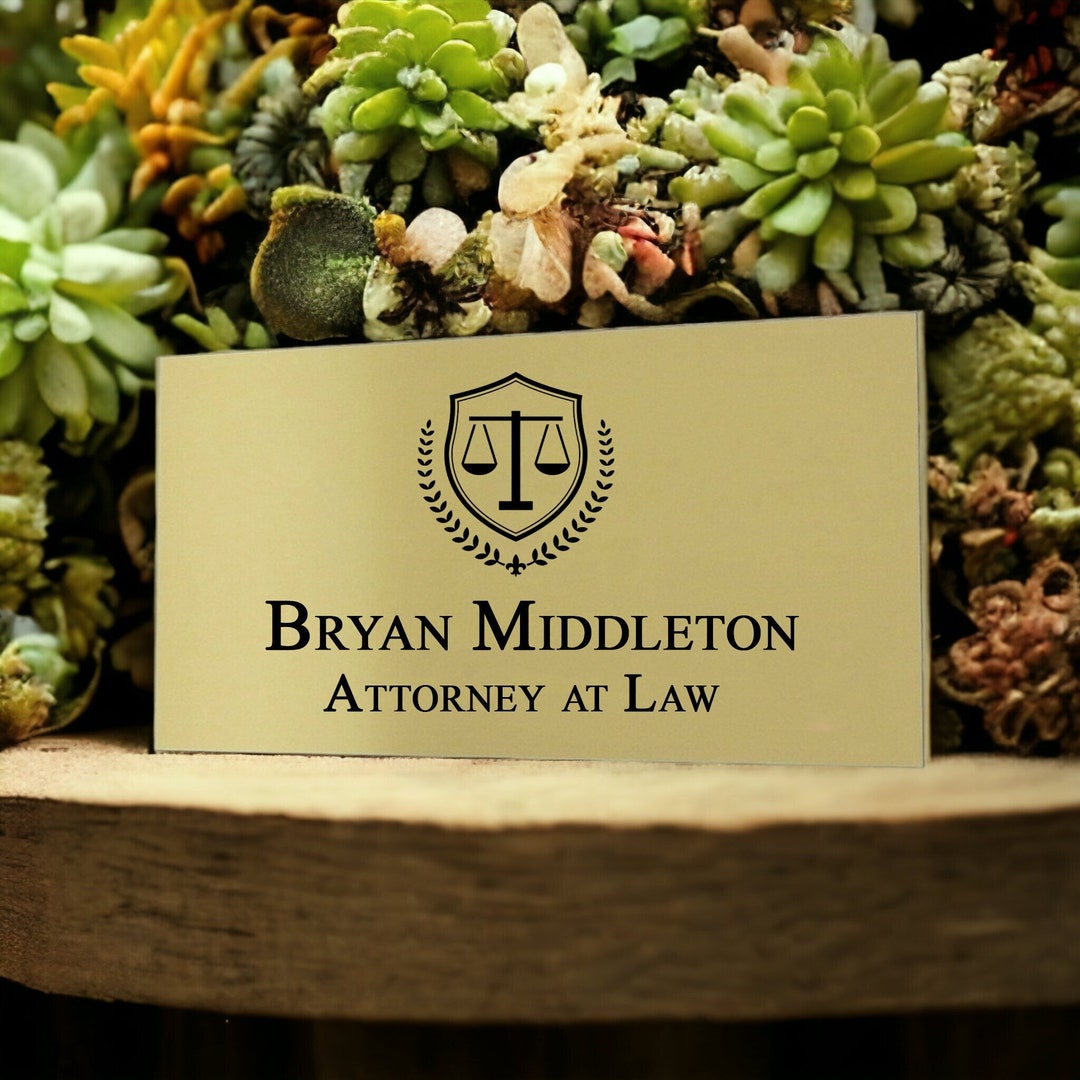 Business Name Sign, Custom Engraved Wall Name Plate, Office Sign ...