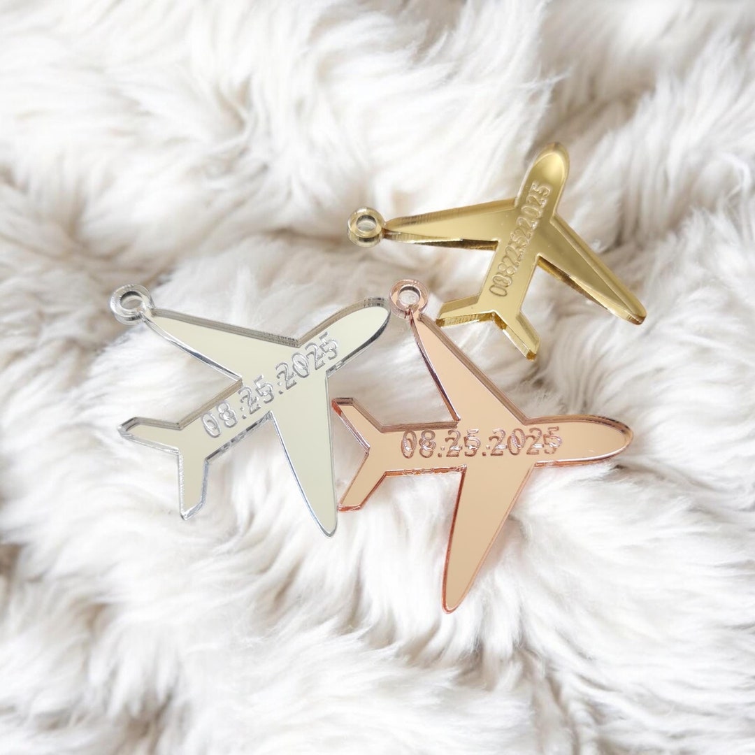 DIY Plane Charms for Passport Invitations, Personalized Airplane Charms ...