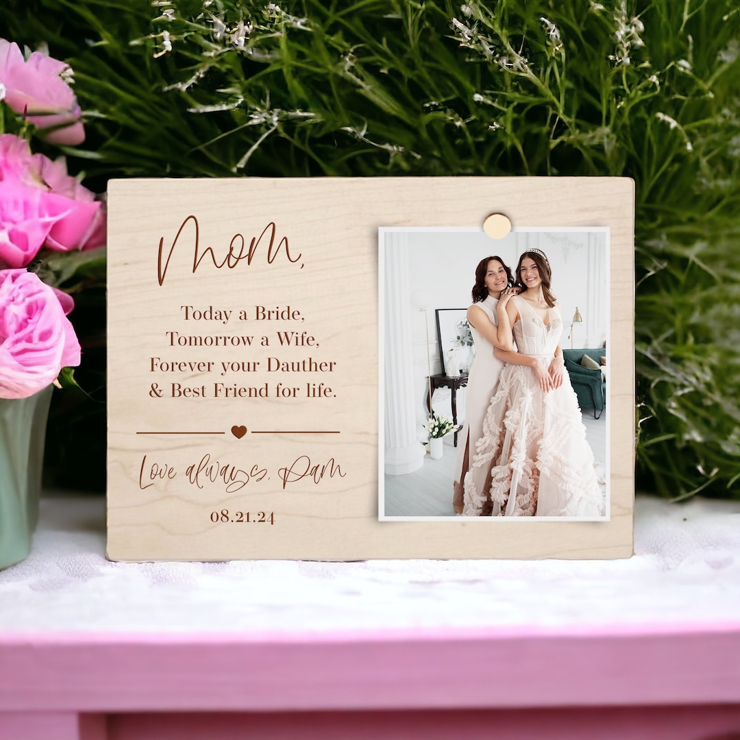 Engraved Wooden Photo Frame: Mother of the Bride Poem Gift - Etsy