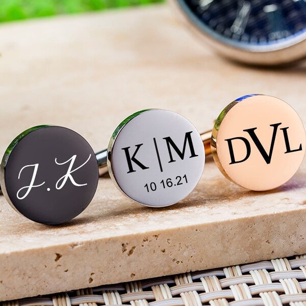 Initial Cufflinks - Etsy