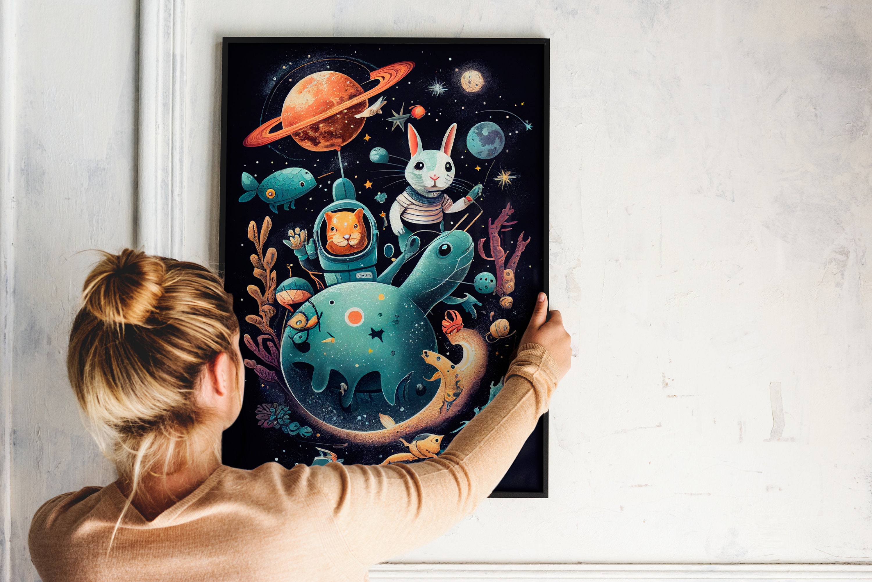 Space Trio - Art Print for Kids, Space Themed Decor, Printable Digital ...